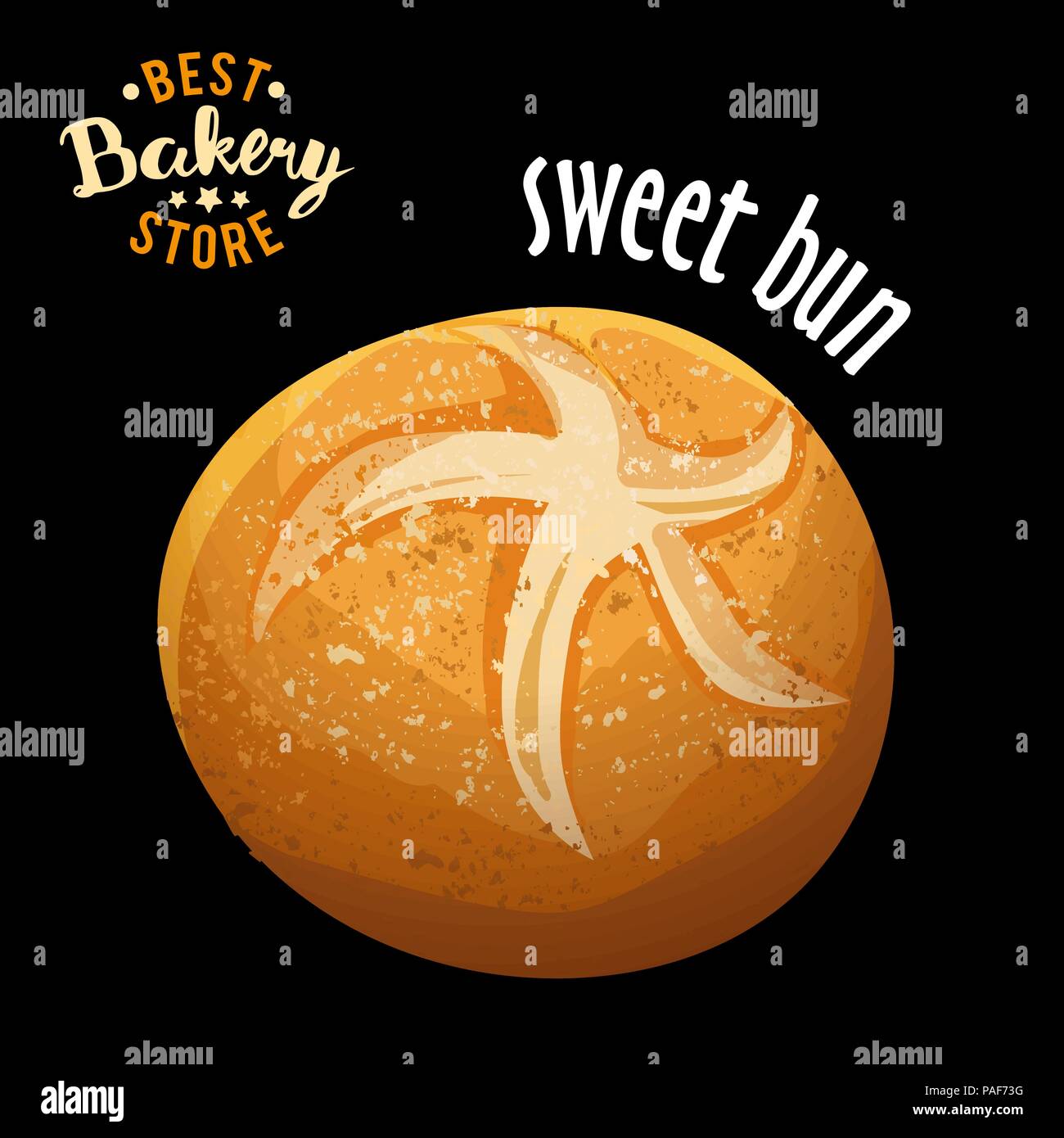 Isolated sweet pastry bun Stock Vector Images - Alamy