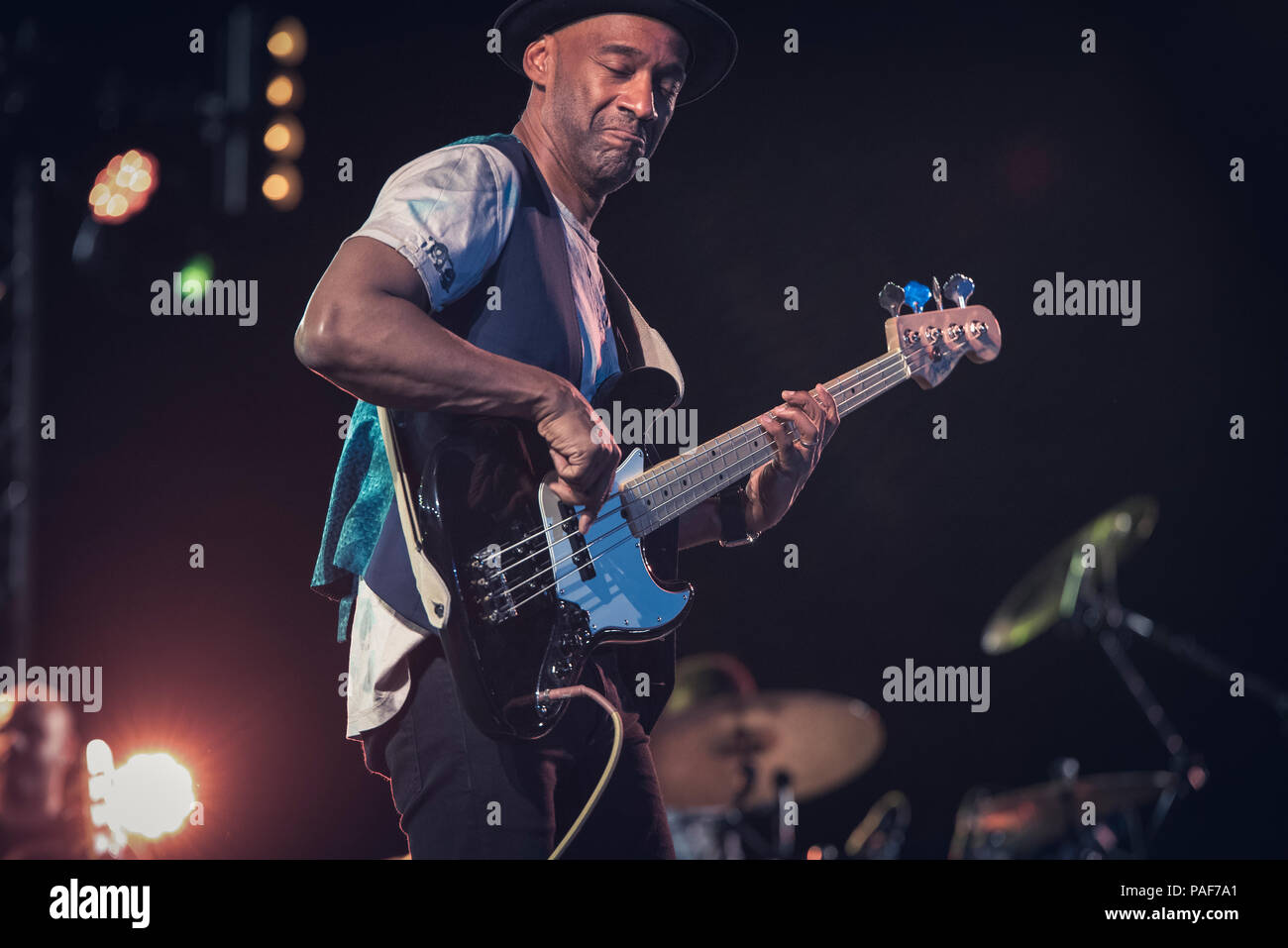 Napoli, Italy. 21st July, 2018. Marcus Miller is a bassist, composer ...