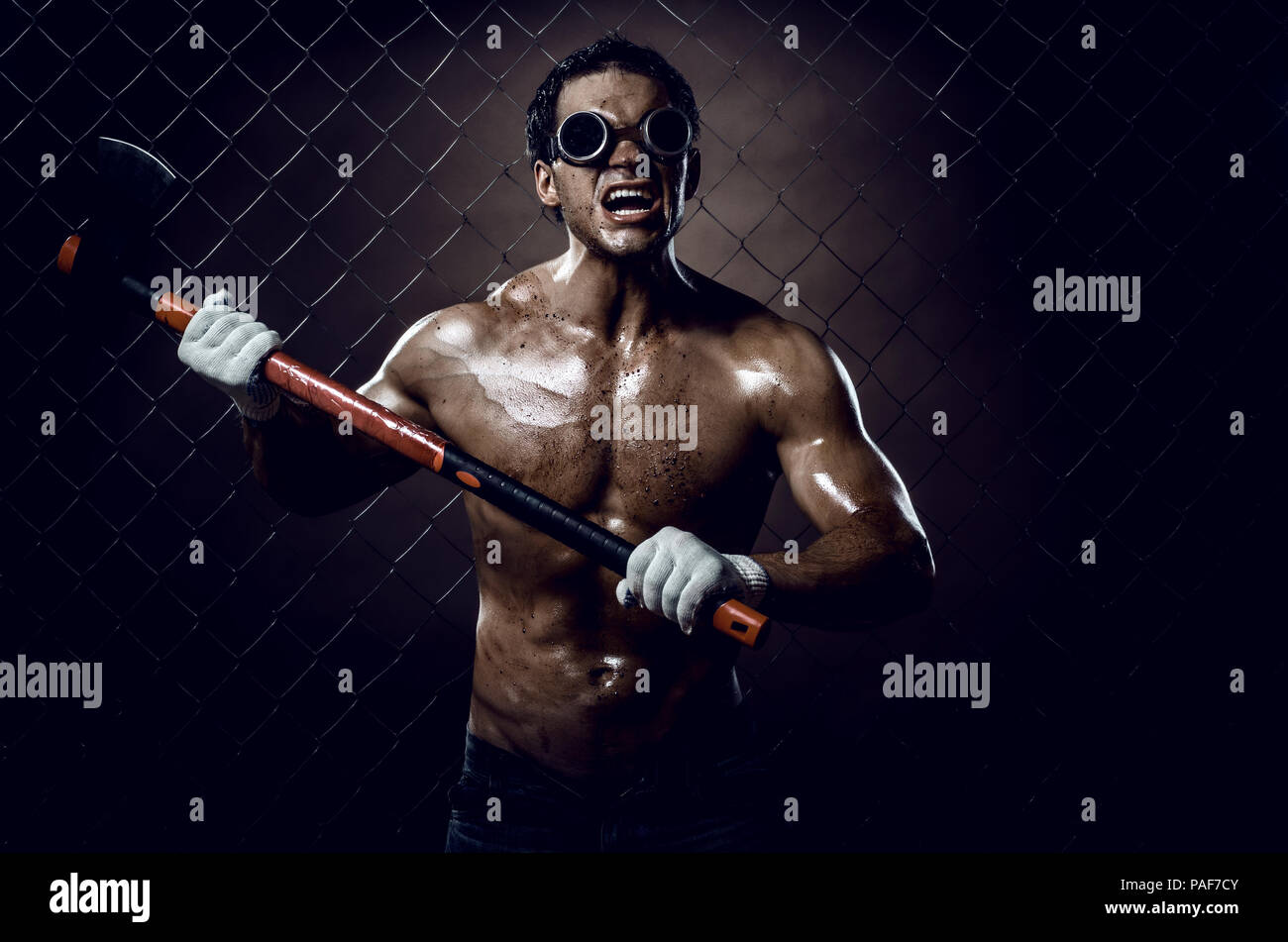 Man axe blood hi-res stock photography and images - Alamy