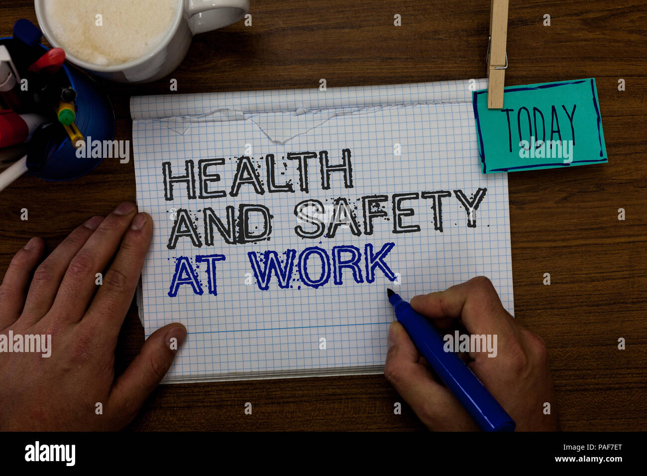 Conceptual hand writing showing Health And Safety At Work. Business ...