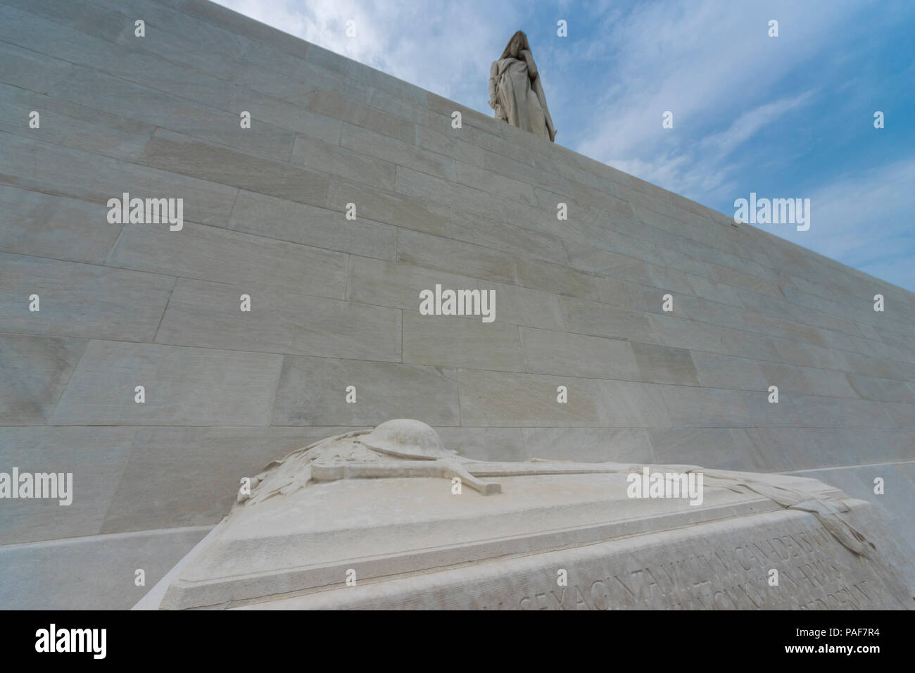 Vimy Ridge, France. The Canadian National WWI memorial, dedicated to ...