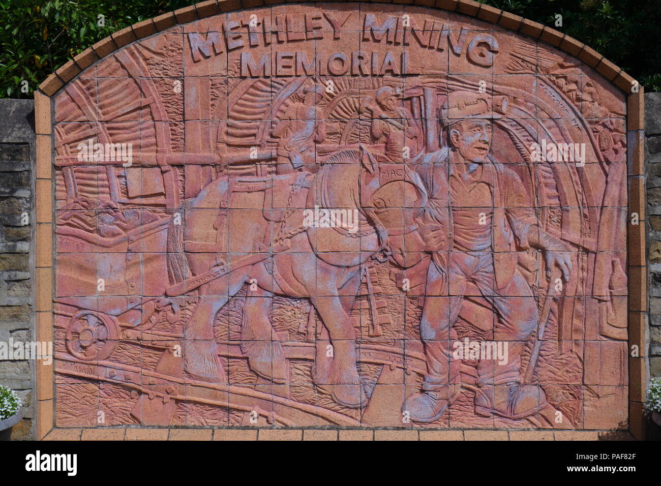 Methley Coal Mining Memorial in Leeds, West Yorkshire Stock Photo - Alamy