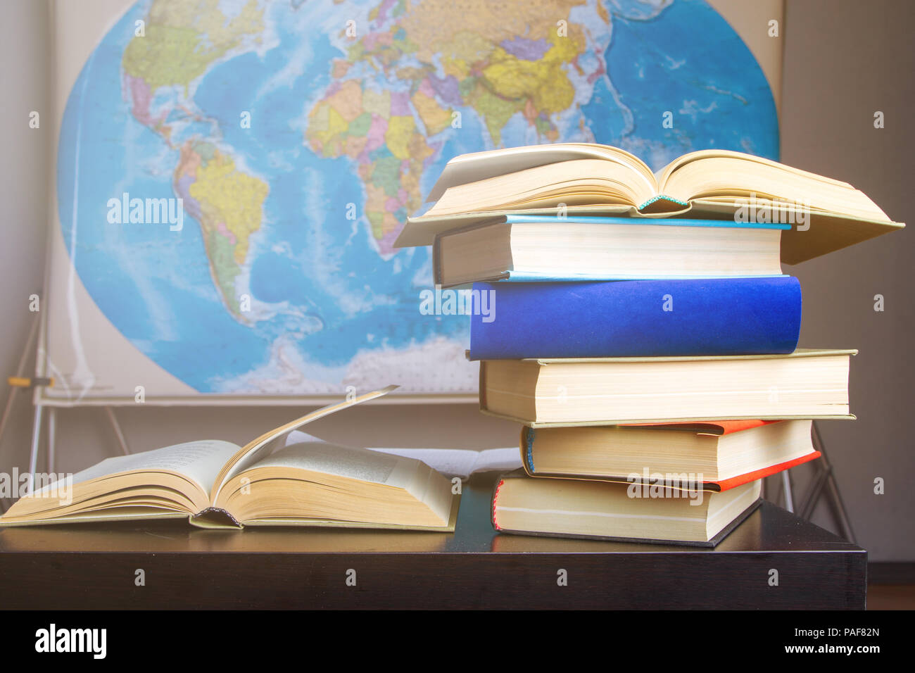 Wall Map Classroom High Resolution Stock Photography and Images - Alamy