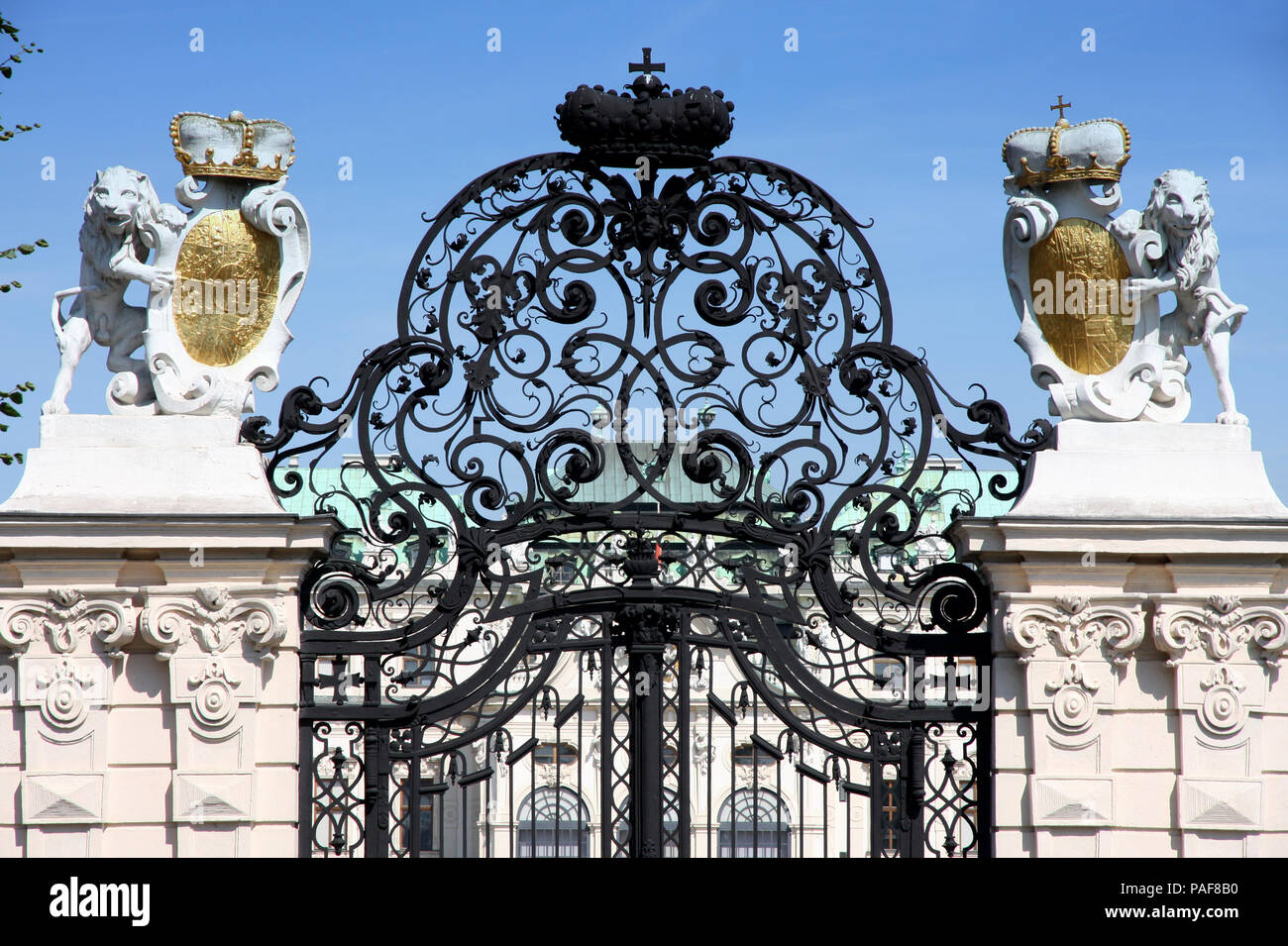 Main gate, upper Belvedere Palace, Vienna, Austria Stock Photo - Alamy