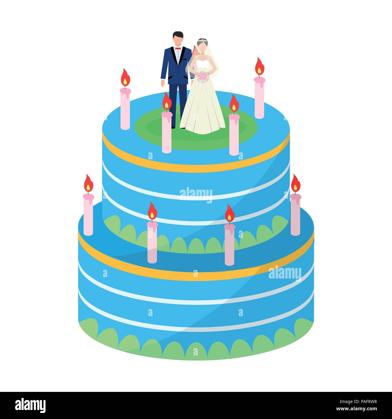 a wedding cake. Treat guests to the wedding.Wedding single icon in ...