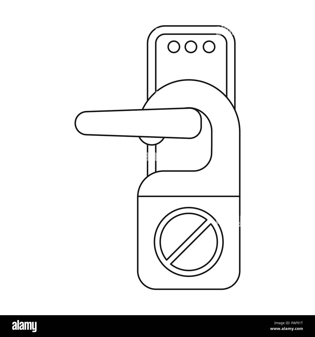 Do not disturb sign icon in outline style isolated on white background ...