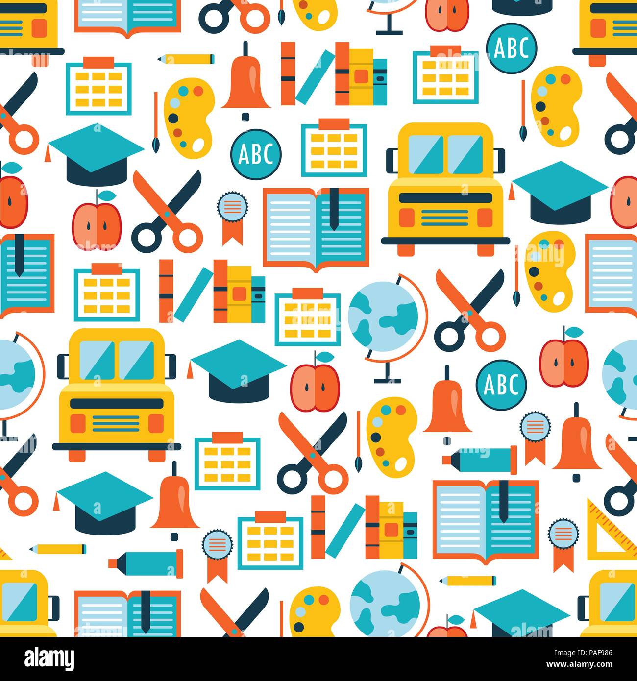 Back to school seamless background pattern Stock Vector Image & Art - Alamy
