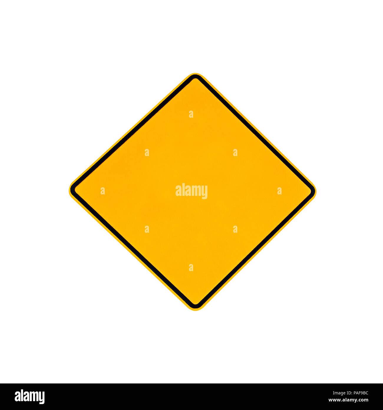 Australian yellow rhombus warning road sign on the road and highways of ...