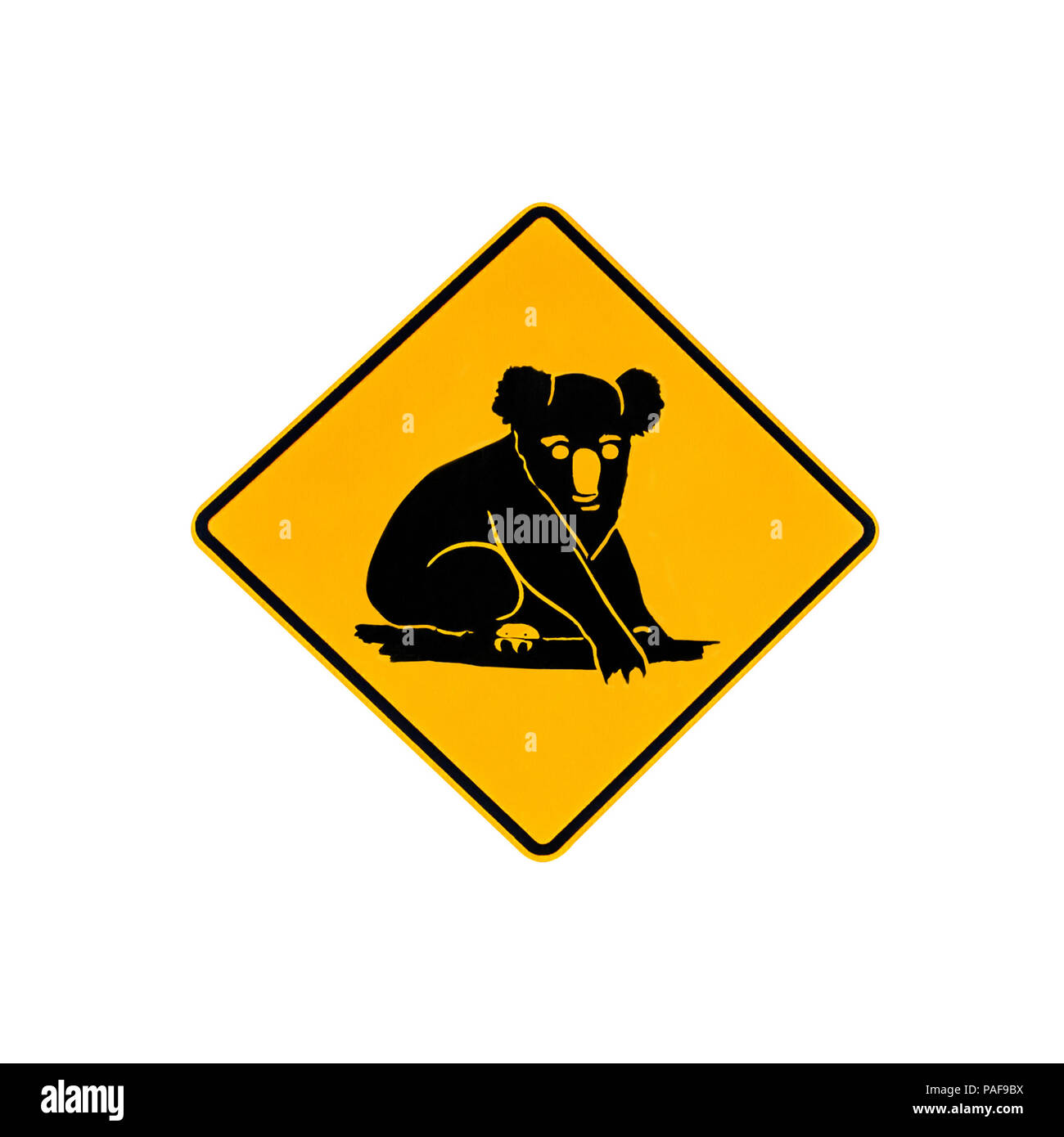 Koala sign road yellow Cut Out Stock Images & Pictures - Alamy