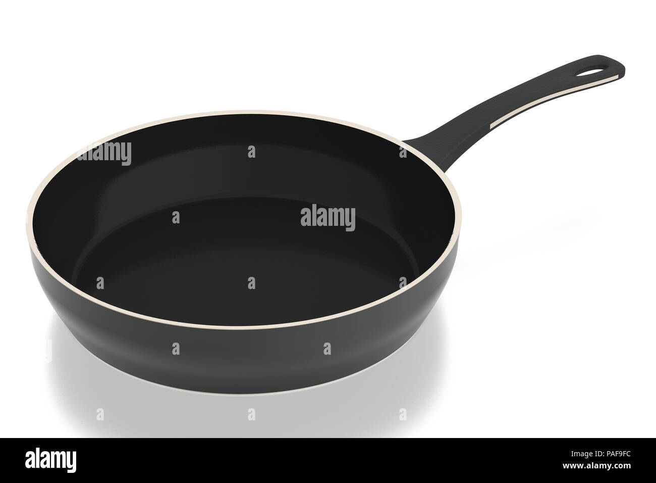 Frying pan isolated on white background. Include clipping path. Side ...