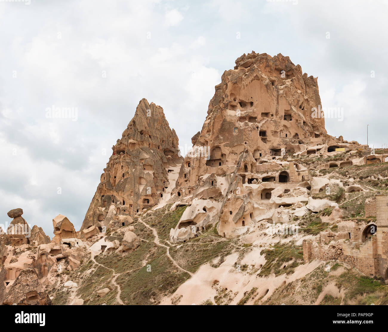 Uchisar castle in Cappadocia, Central Anatolia,Turkey Stock Photo - Alamy