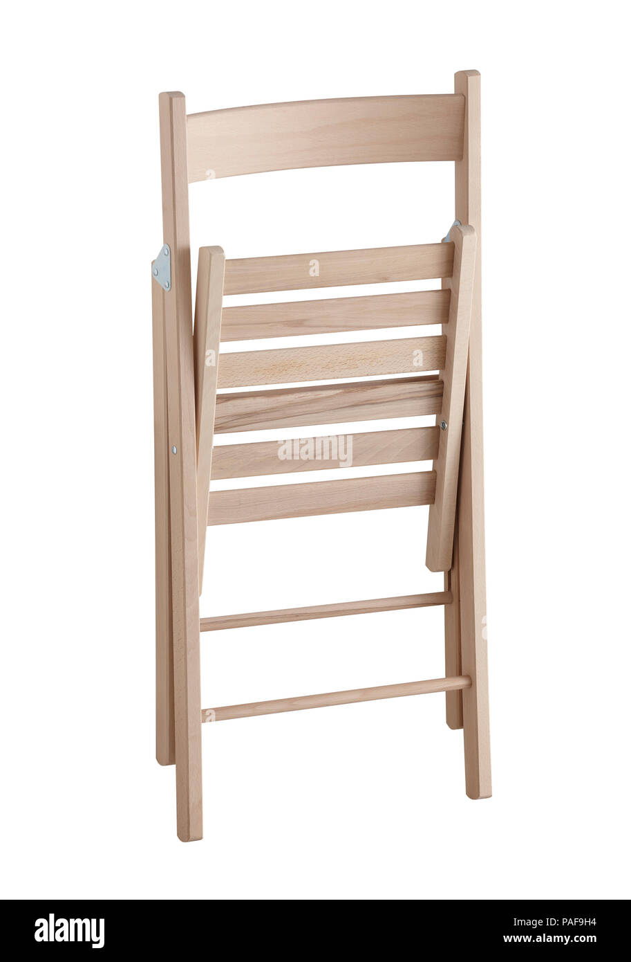 Wooden folded folding chair isolated on white with clipping path Stock ...
