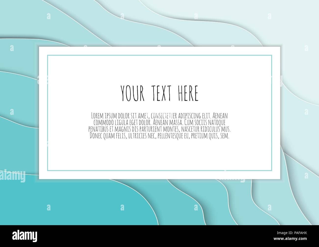 3D blue papercut layers vector background design. Paper cut style ...