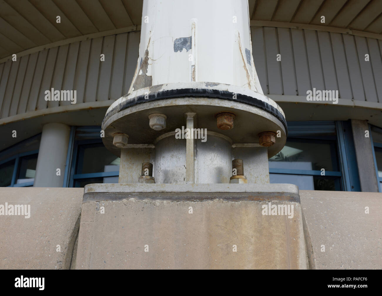 Stainless steel mounting plate fixed to concrete with stainless steel ...