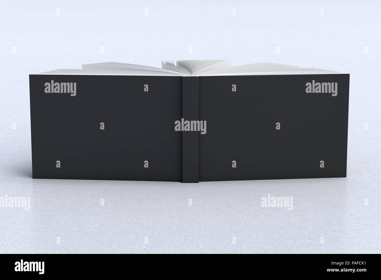 Black blank horizontal book cover standing isolated on white background ...