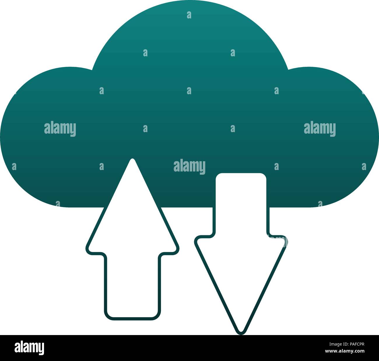 Cloud computing technology symbol vector illustration graphic design ...