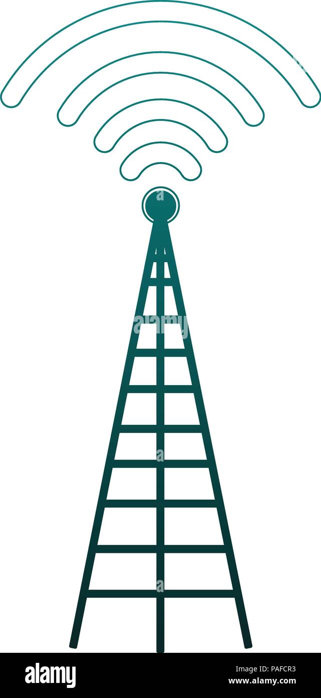 Telecommunication antenna symbol vector illustration graphic design ...