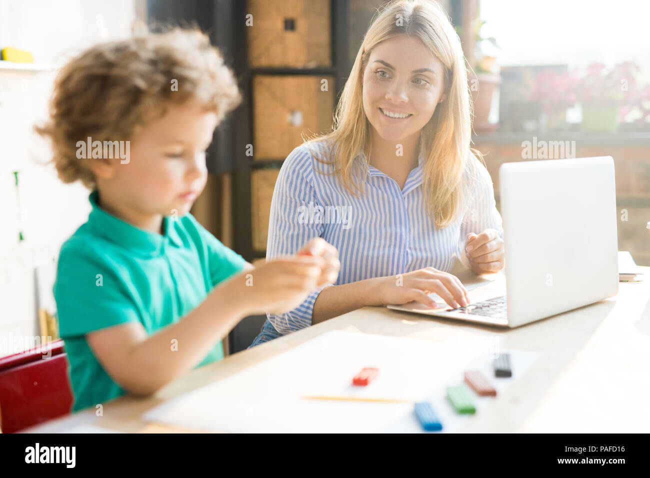 Teacher at work Stock Photo - Alamy