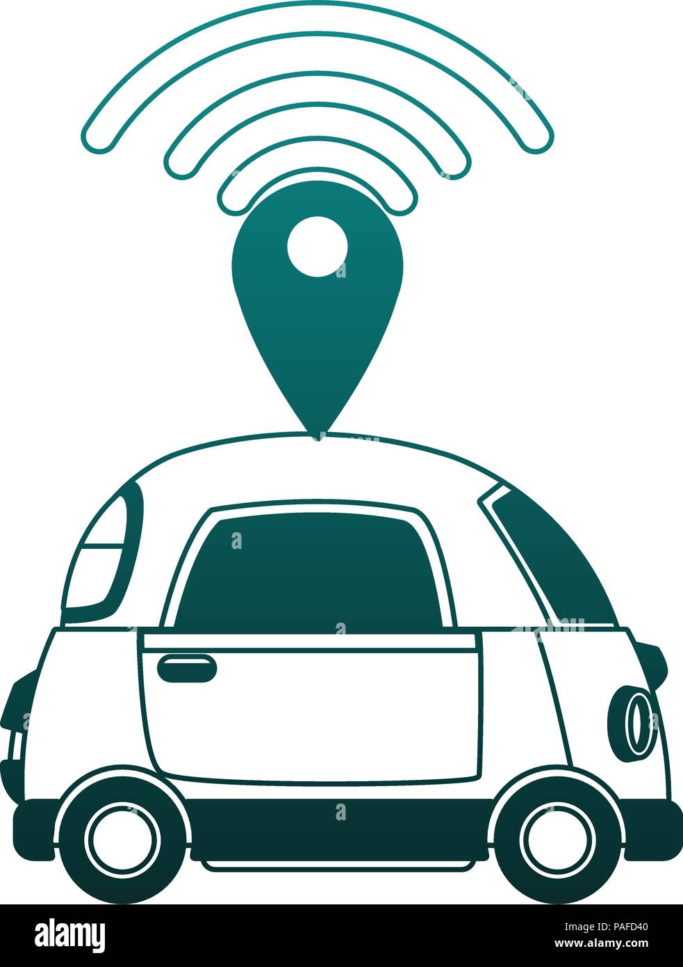 Taxi with gps location vector illustration graphic design Stock Vector ...