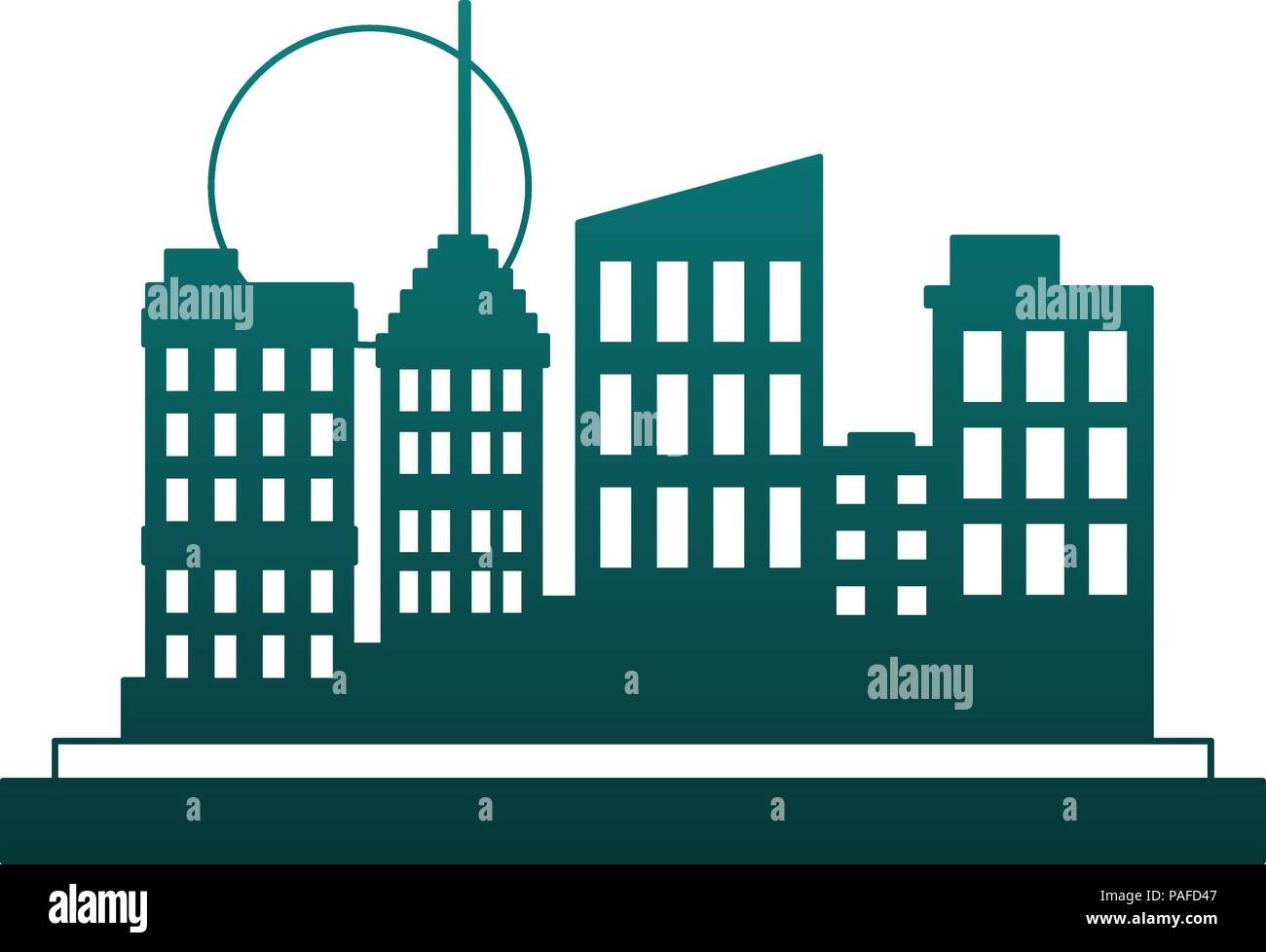 City building scenery vector illustration graphic design Stock Vector ...
