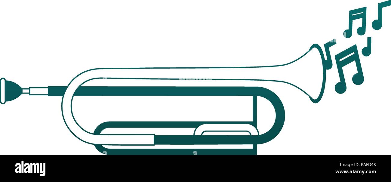 Trumpet music instrument vector illustration graphic design Stock ...