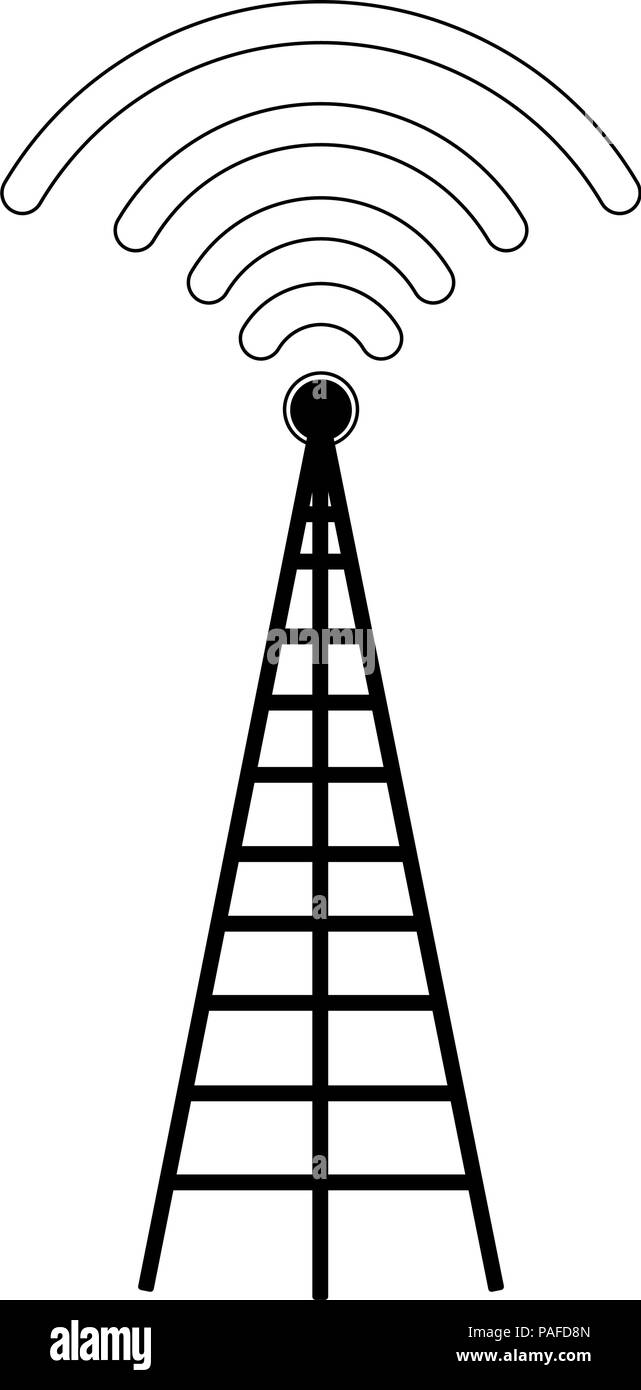 Telecommunication antenna symbol vector illustration graphic design ...