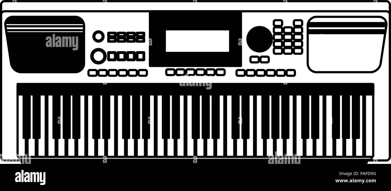 Music modern keyboard vector illustration graphic design Stock Vector ...