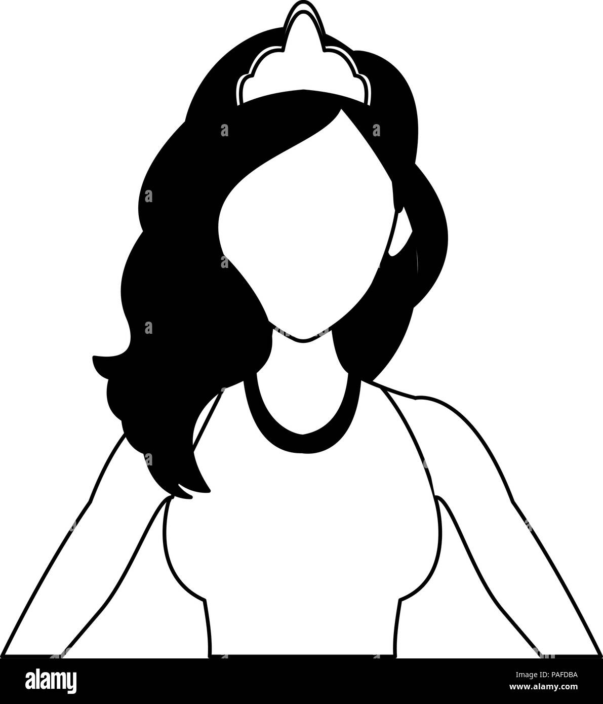 Princess costume cartoon vector illustration graphic design Stock ...