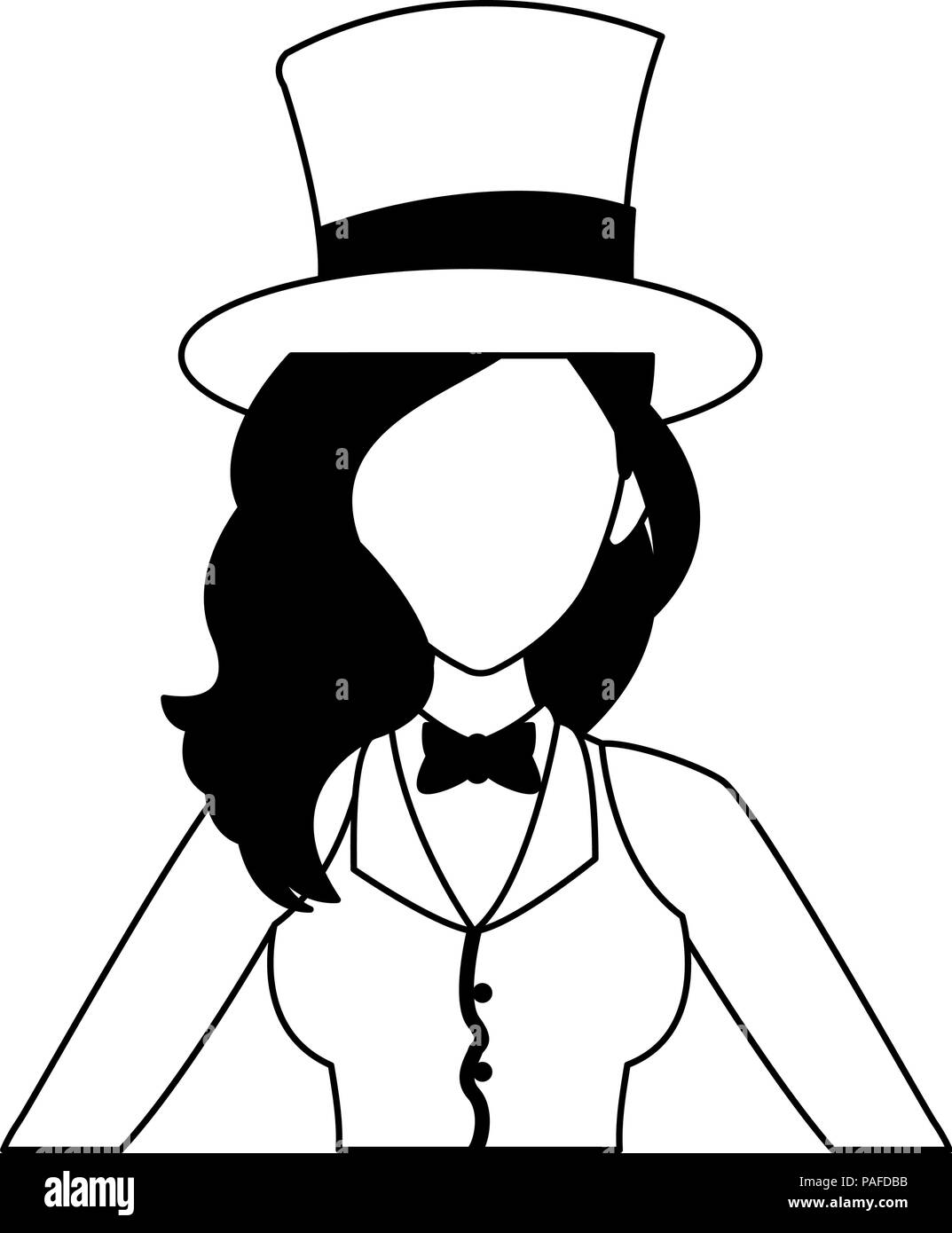 Woman magician costume cartoon vector illustration graphic design Stock ...