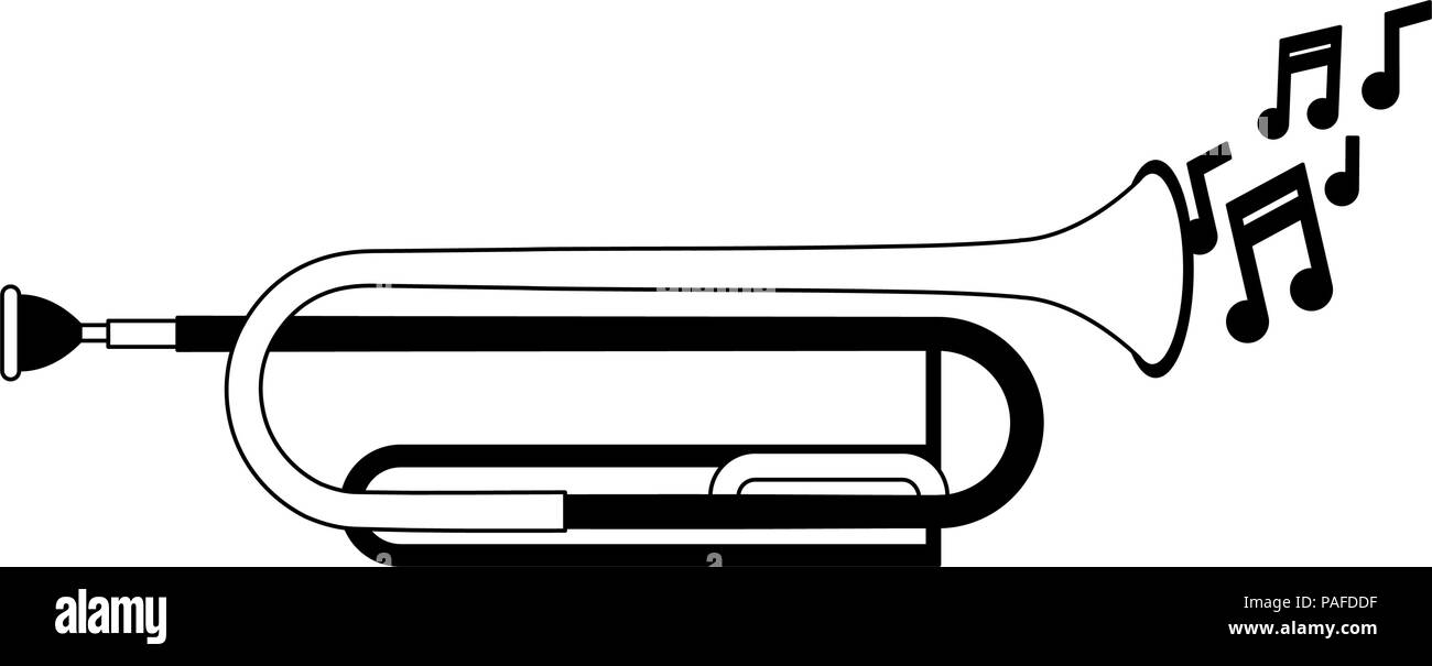 Trumpet music instrument vector illustration graphic design Stock ...
