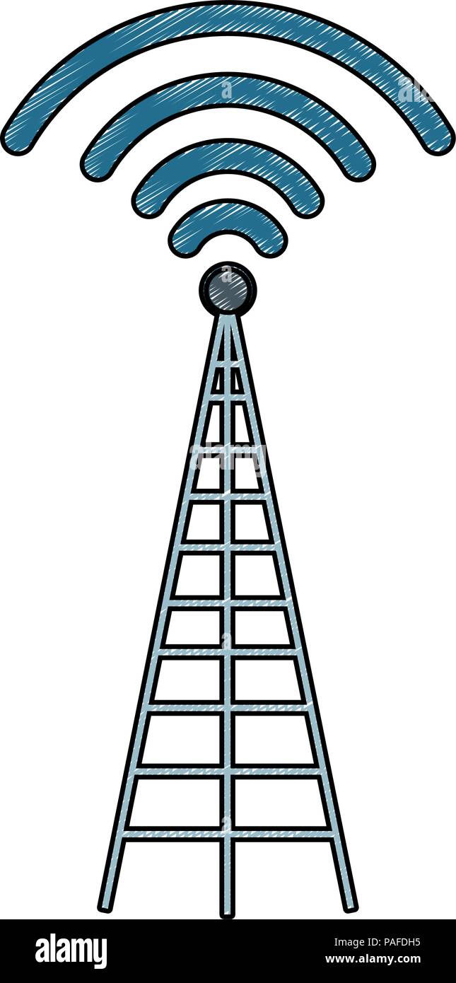 Telecommunication antenna symbol vector illustration graphic design ...