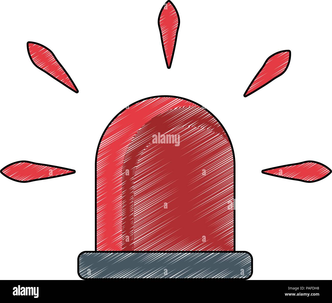 Alarm siren light vector illustration graphic design Stock Vector Image ...