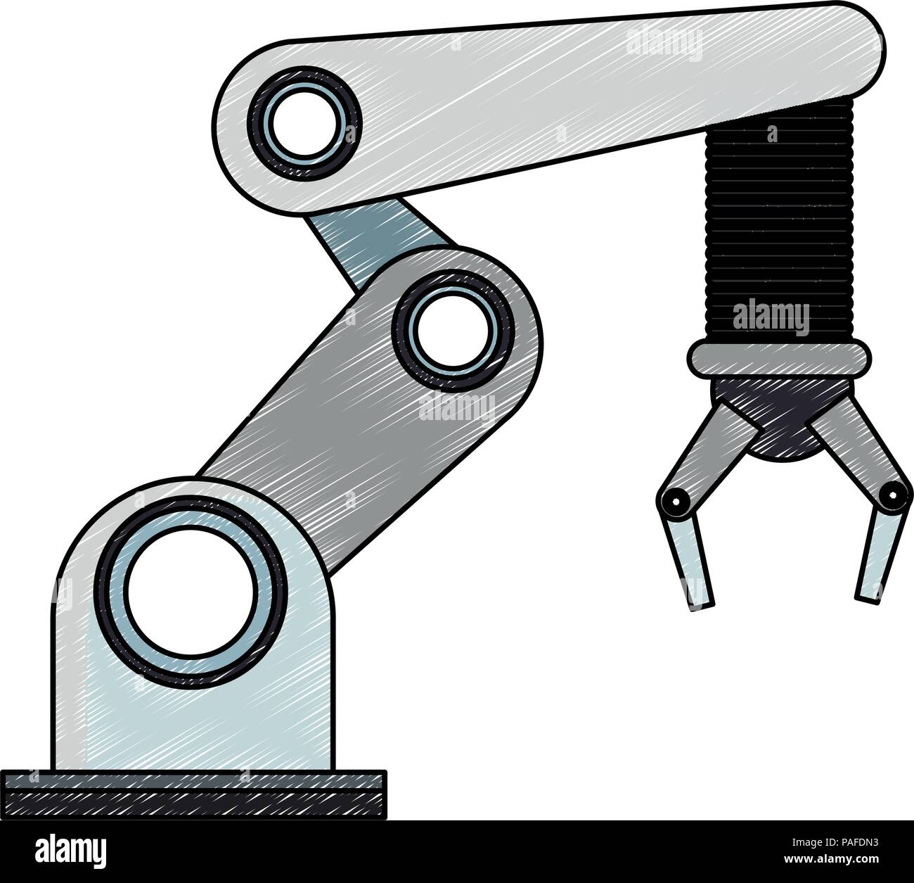 Robot arm machine vector illustration graphic design Stock Vector Image ...