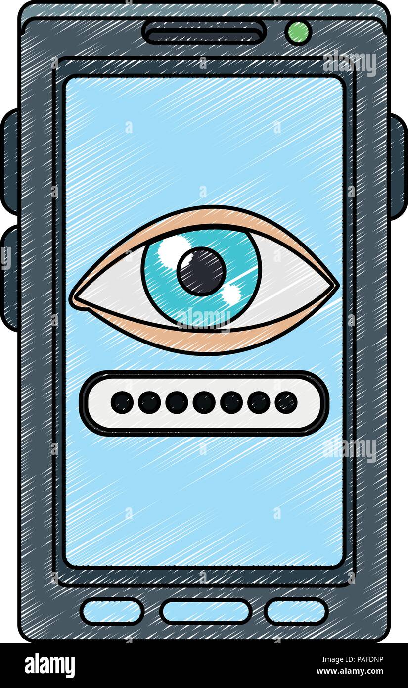 Smartphone with security system vector illustration graphic design ...