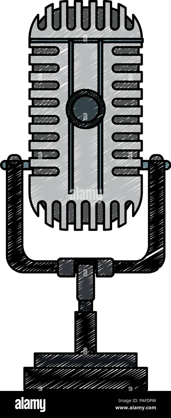 Vintage microphone isolated vector illustration graphic design Stock ...
