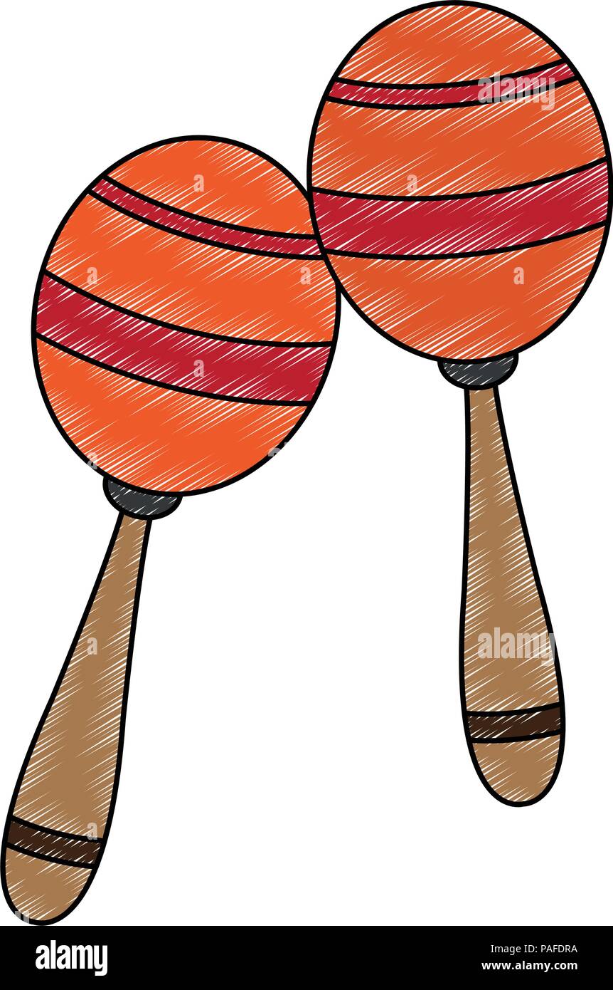 Maracas music instrument vector illustration graphic design Stock ...