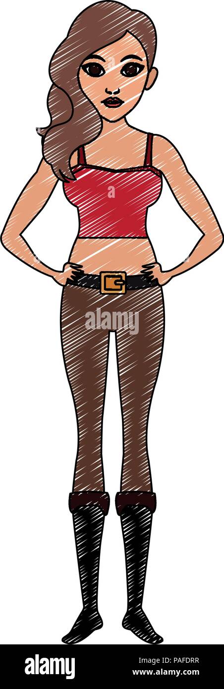 Beautiful woman cartoon vector illustration graphic design Stock Vector ...