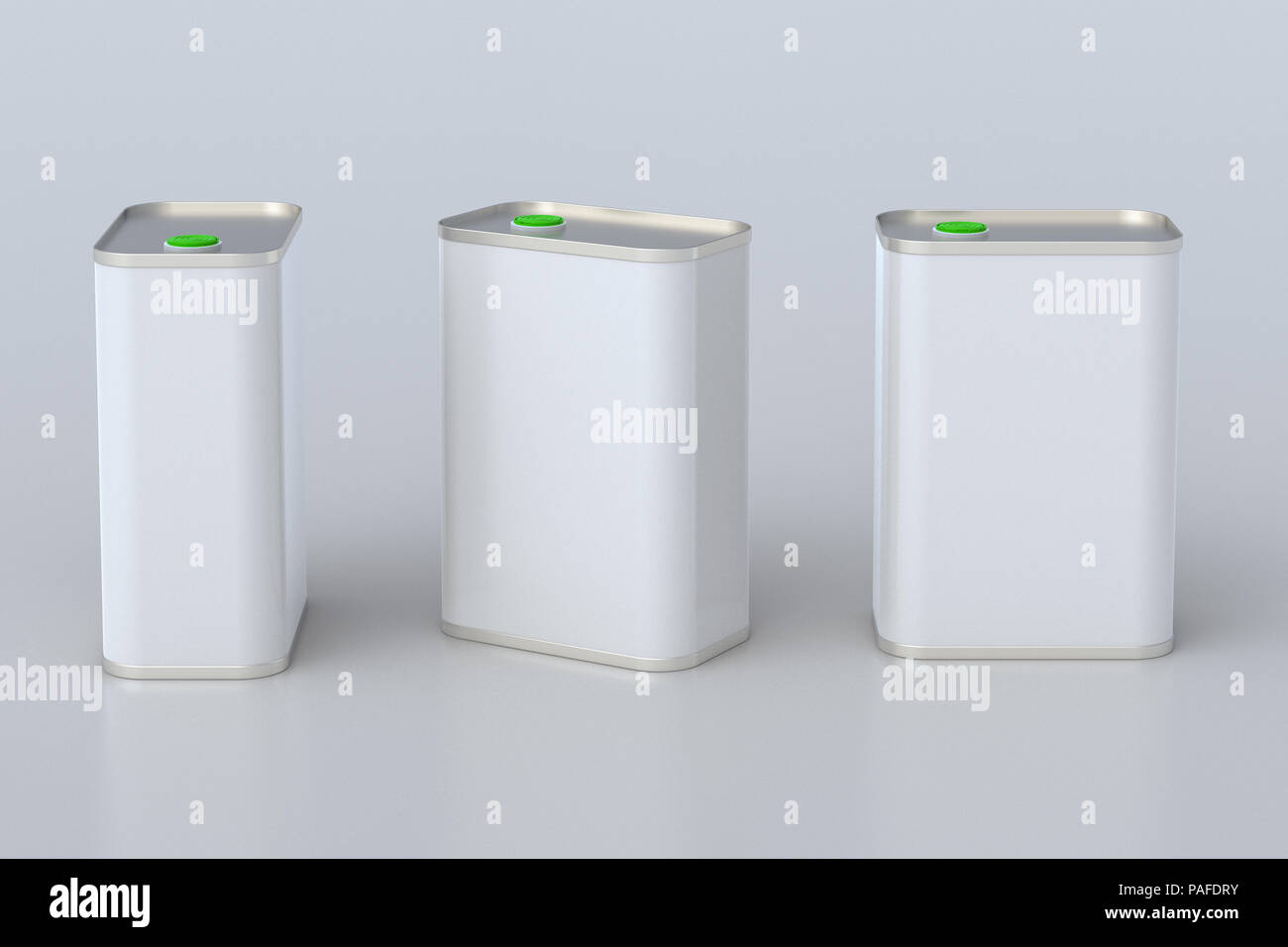 Oil can. Blank white rectangular tin can isolated with clipping path ...