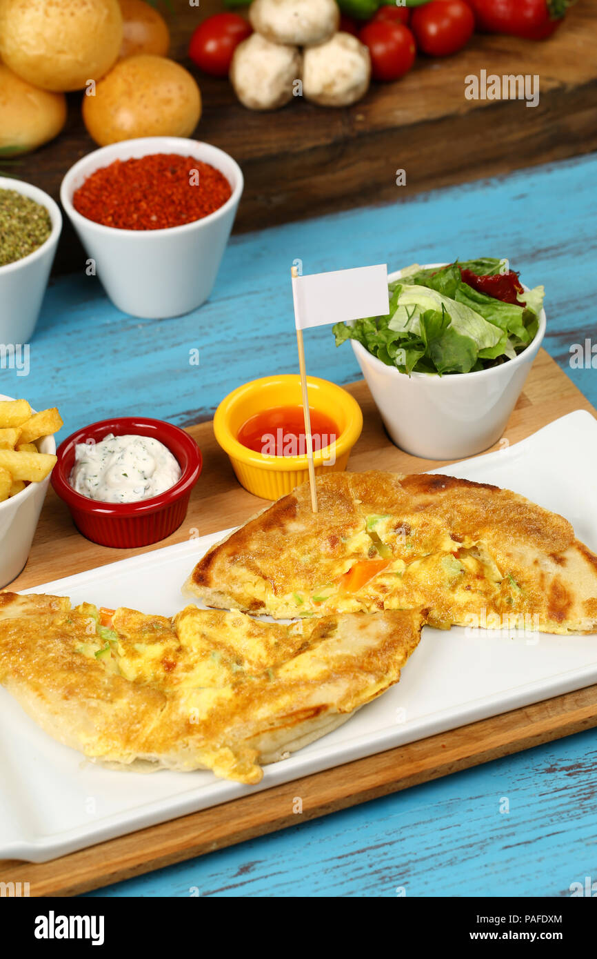 Turkish Bazlama Tost / Toast sandwich with french fries Stock Photo - Alamy