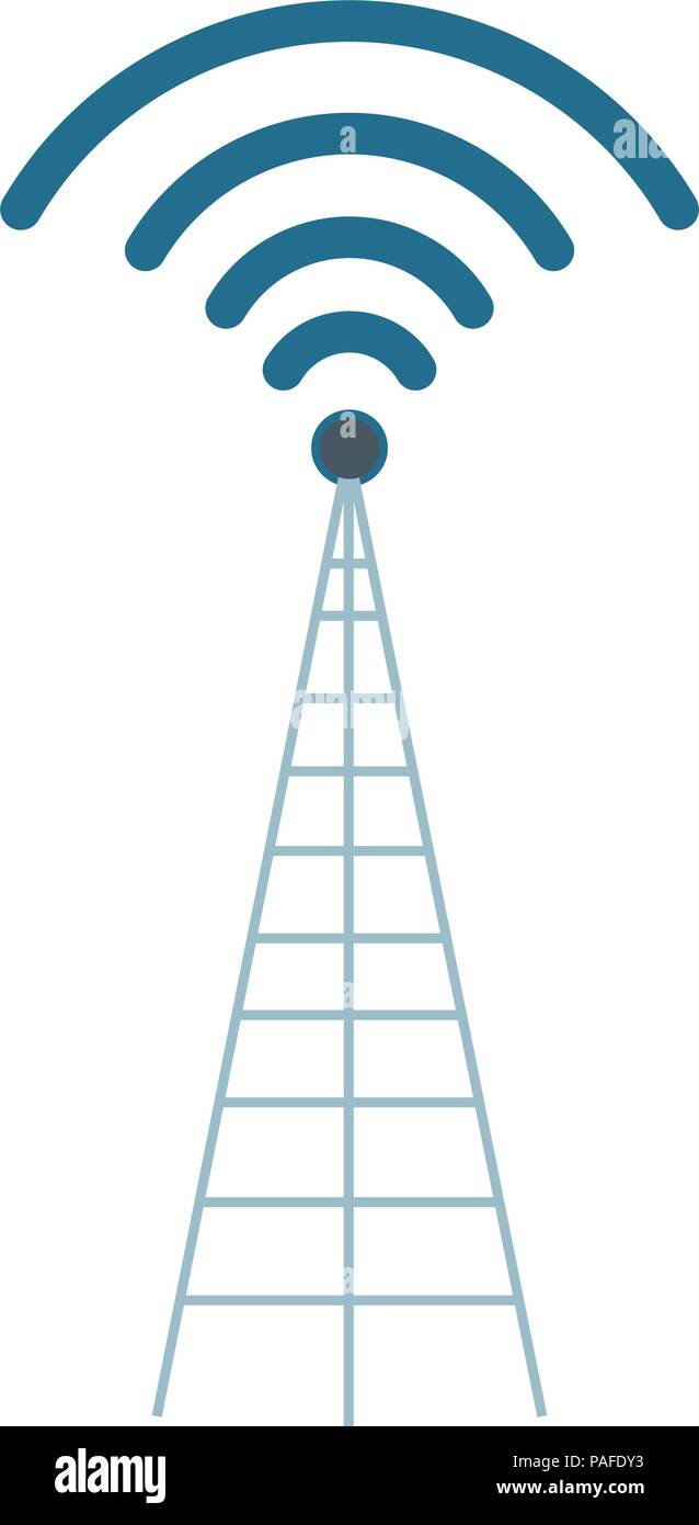 Telecommunication antenna symbol vector illustration graphic design ...