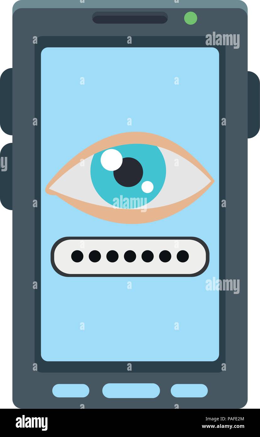 Smartphone with security system vector illustration graphic design ...