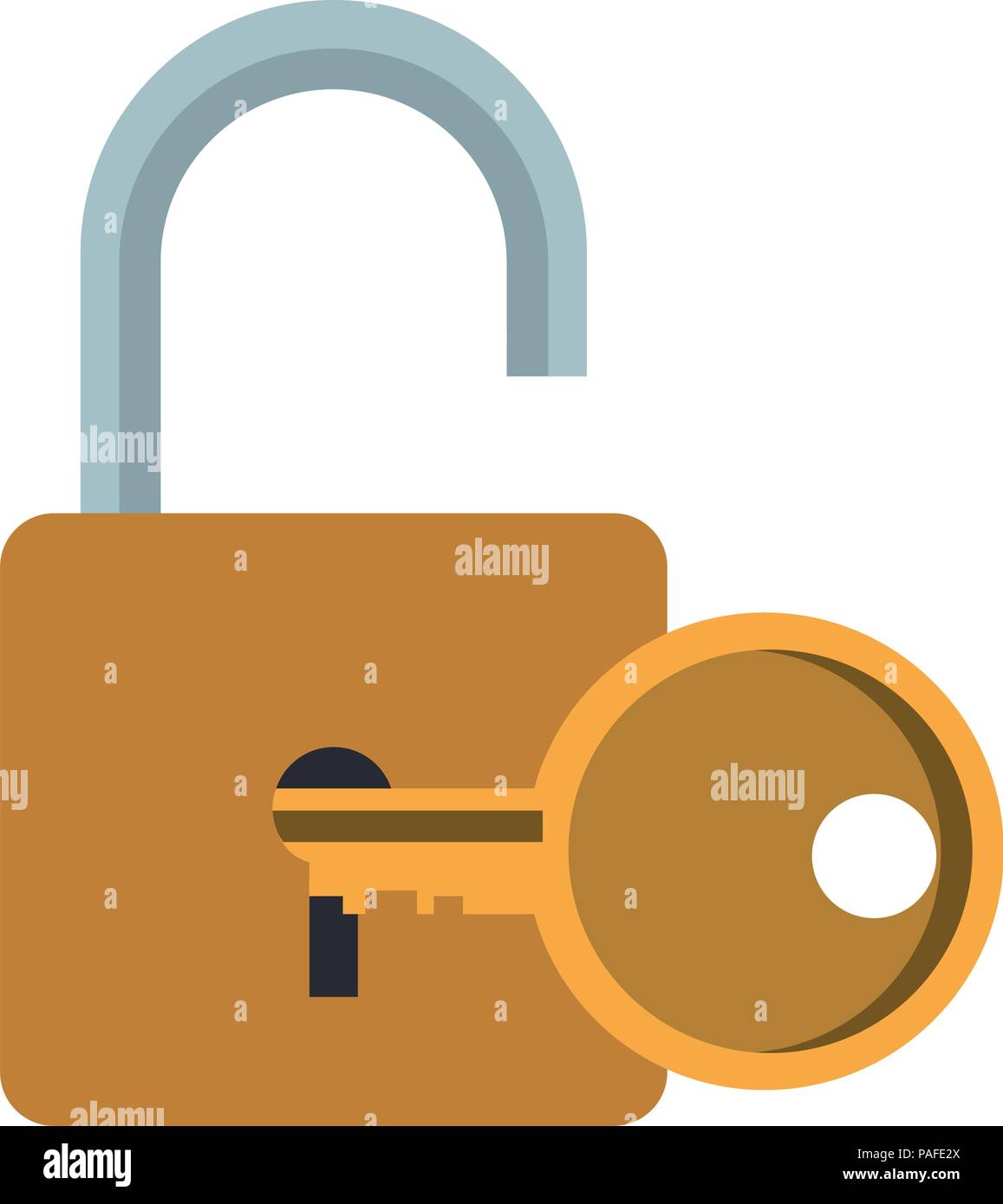 Key inside padlock vector illustration graphic design Stock Vector ...