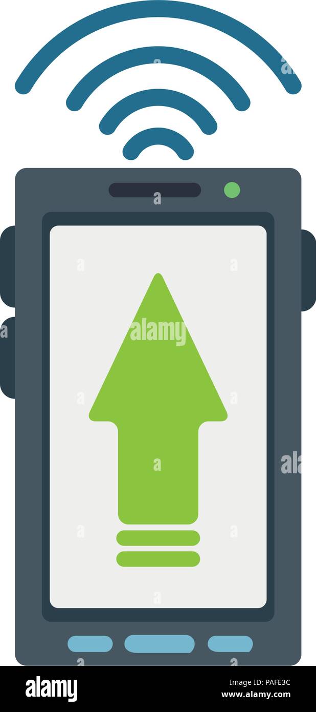 Smartphone uploading files vector illustration graphic design Stock ...