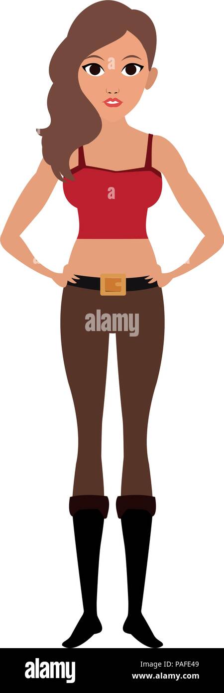 Beautiful woman cartoon vector illustration graphic design Stock Vector ...