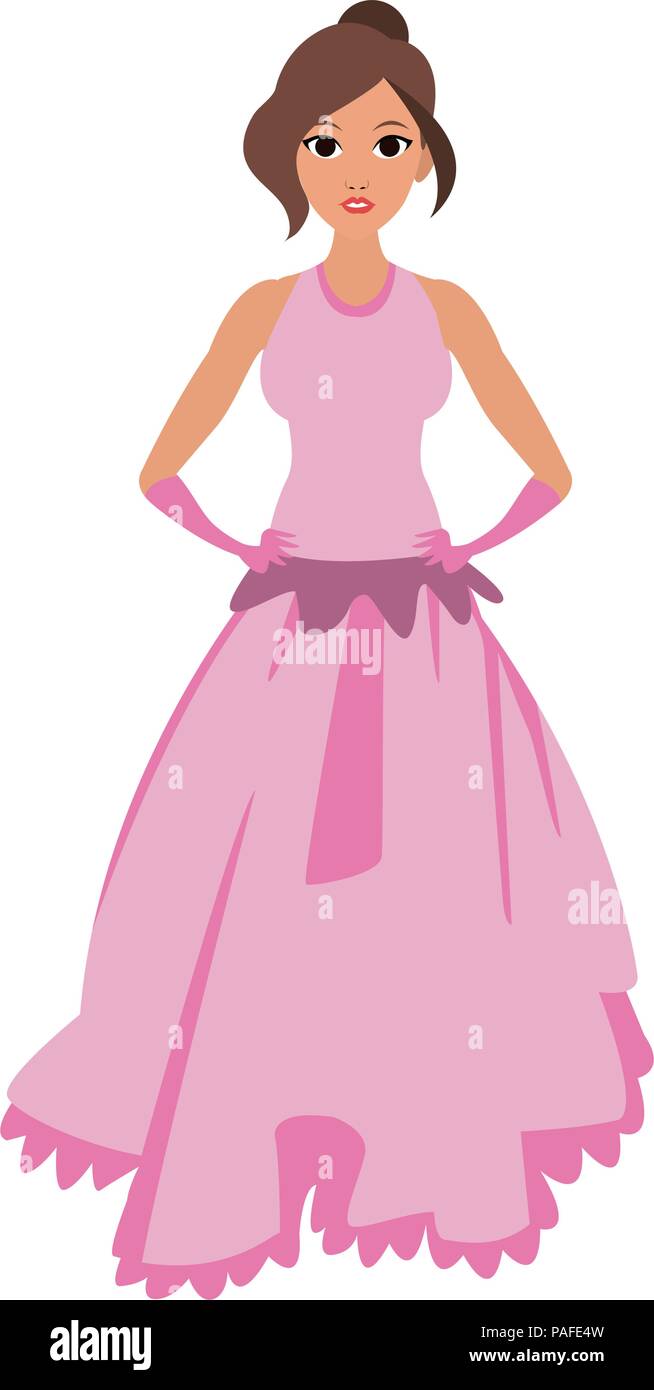 Princess costume cartoon vector illustration graphic design Stock ...