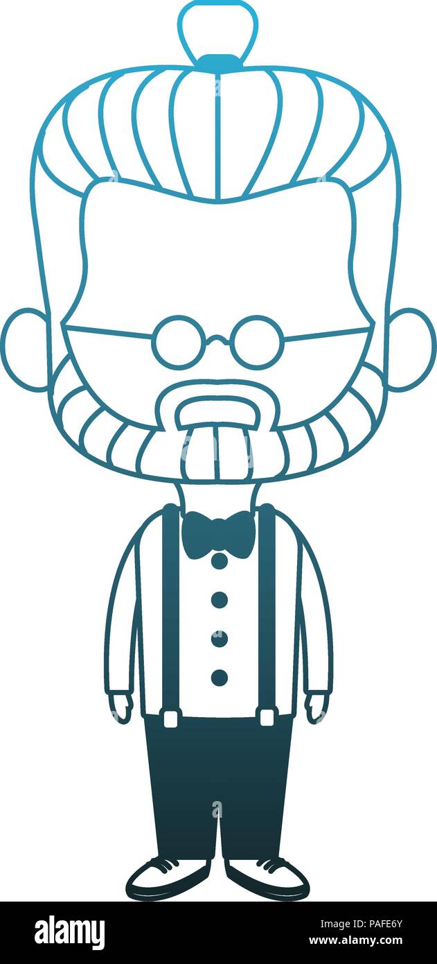 Midget hispter with glasses cartoon vector illustration graphic design ...