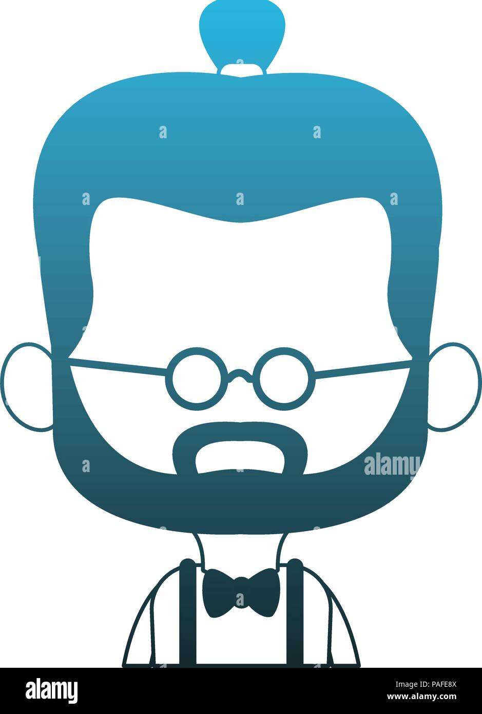 Midget hispter with glasses cartoon vector illustration graphic design ...
