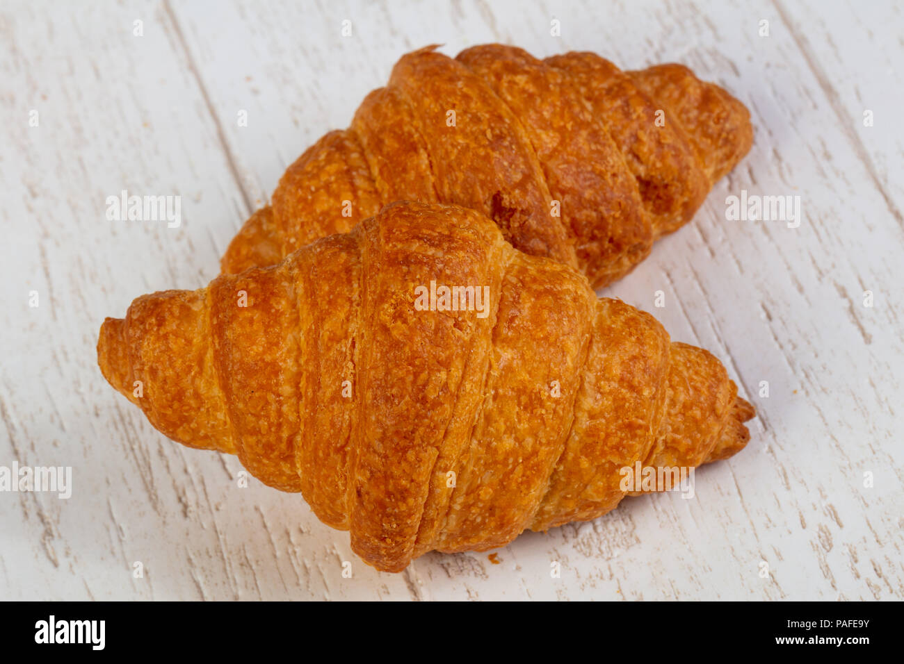 Delicious traditional baked french croissant Stock Photo - Alamy