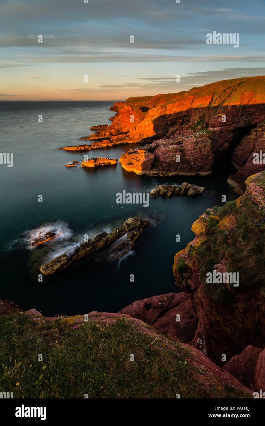 Seaton cliffs - sunrise Stock Photo - Alamy
