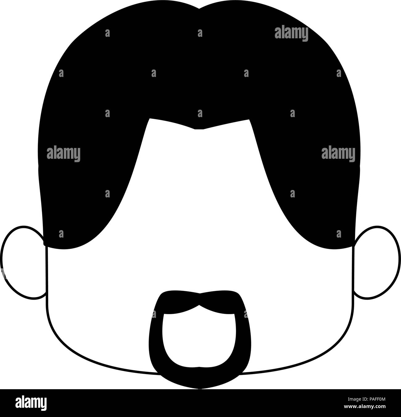 Cute midget man face with beard vector illustration graphic design ...